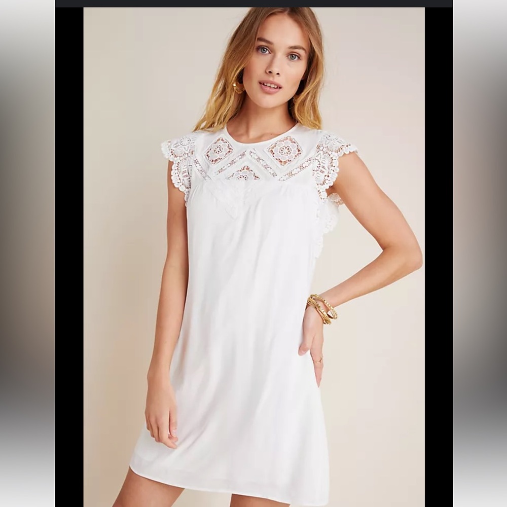 Anthropologie Melia Lace Mini Dress By Daniel Rainn S… - Gem